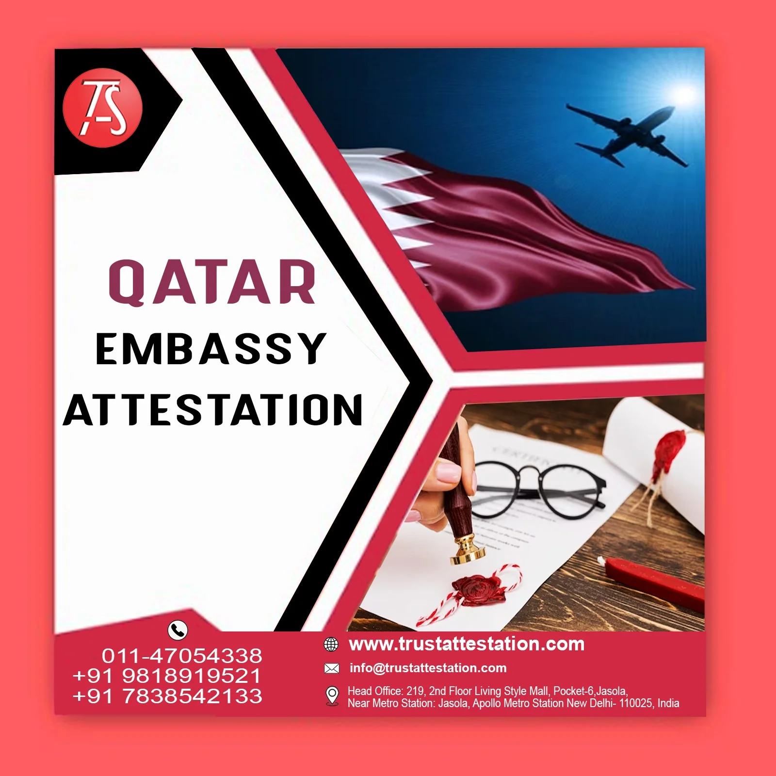 Qatar Embassy Attestation on Certificate & Documents Delhi